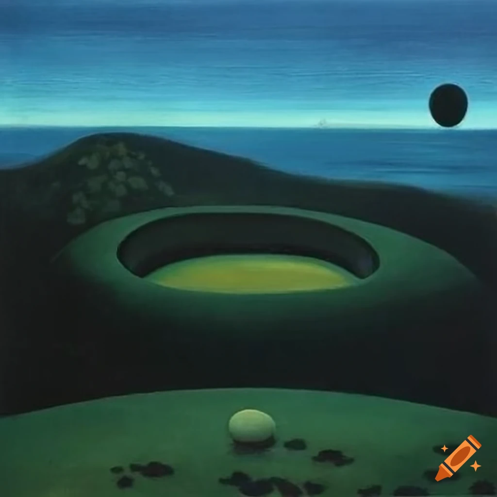 Checkered floor with a portal to another dimension, inspired by rene ...