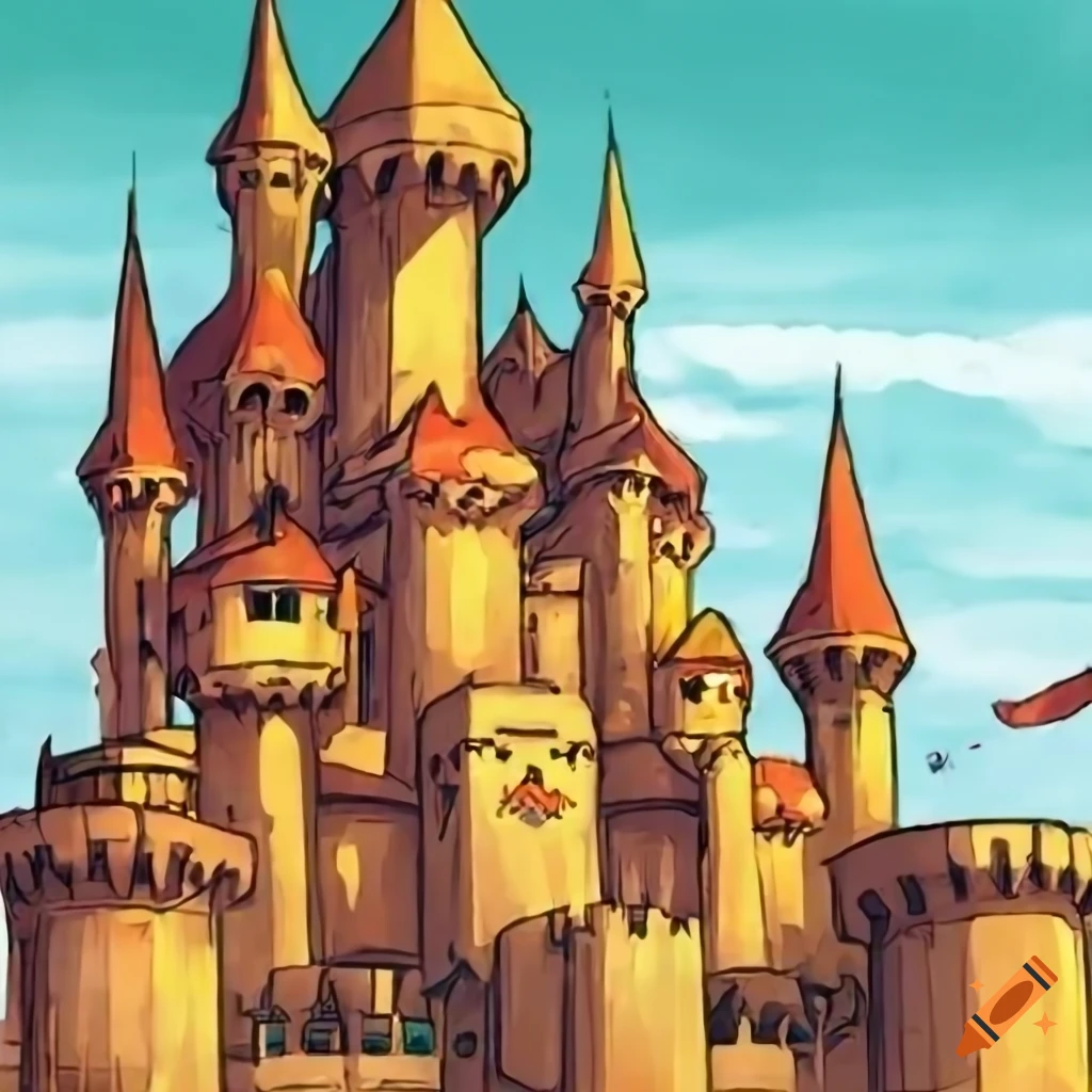 Official artwork of Hyrule Castle from Pokémon on Craiyon