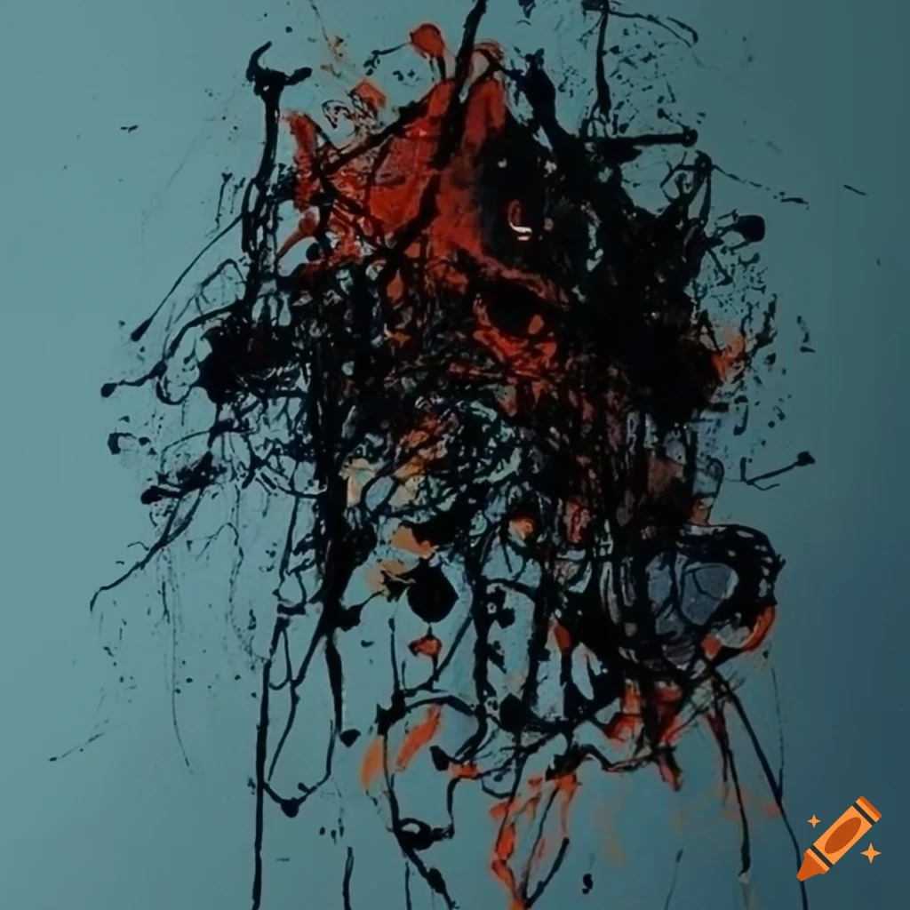 Minimalist abstract artwork by jackson pollock on Craiyon