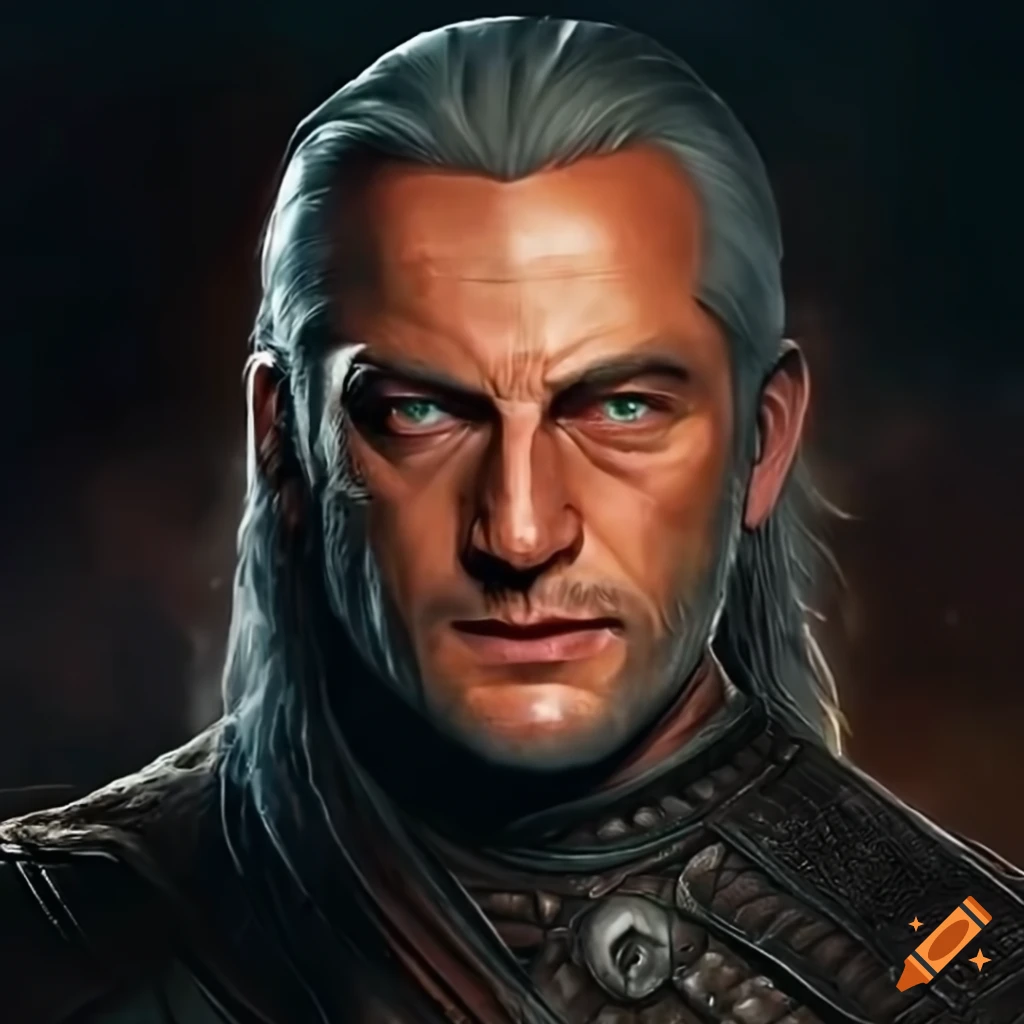 Detailed portrait of jason isaacs as geralt on Craiyon