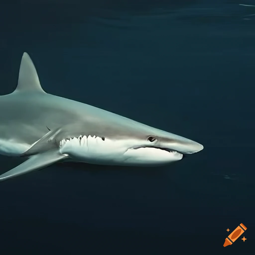 Shark swimming in the sea