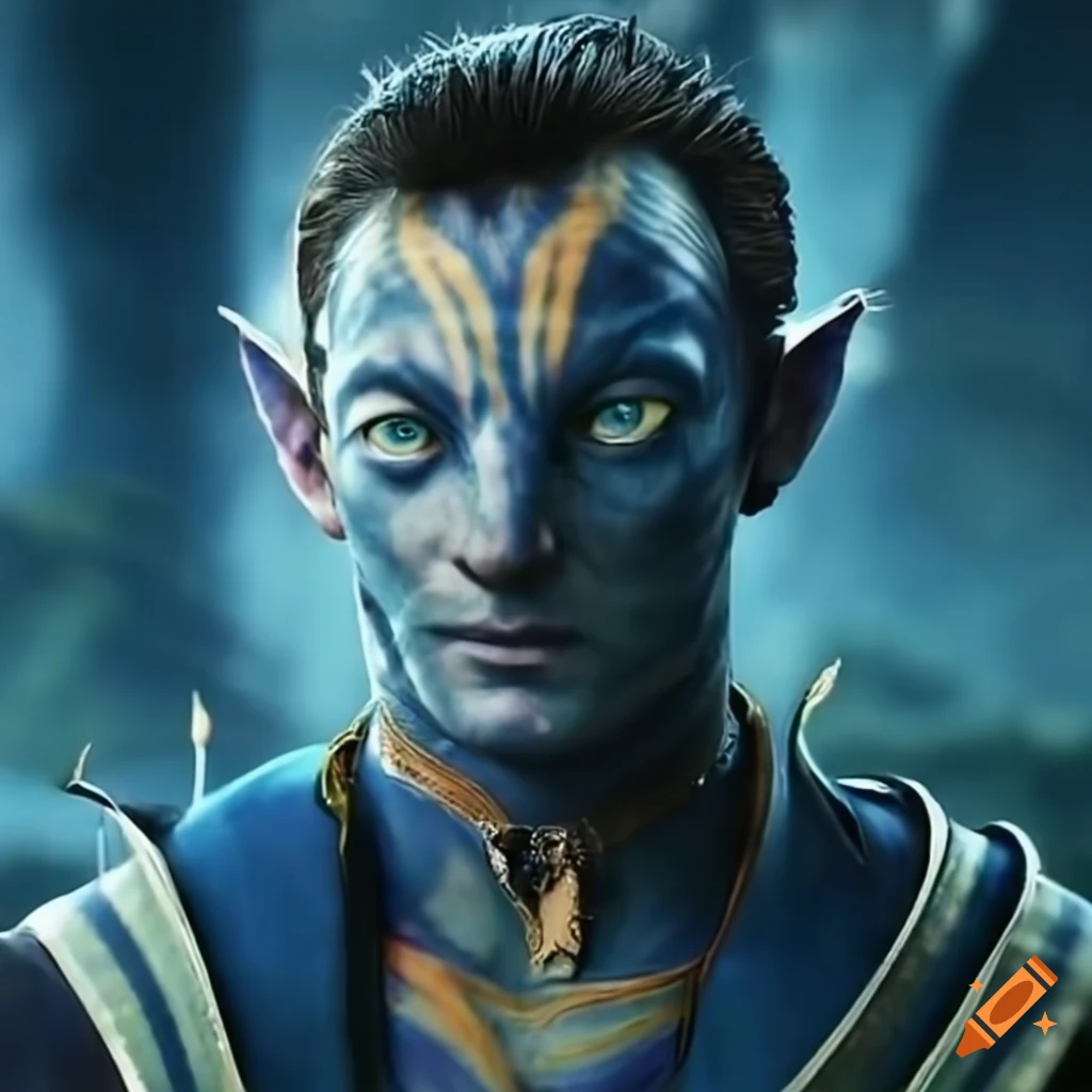 Blue Na'avi character portrayed by Jason Isaacs on Craiyon