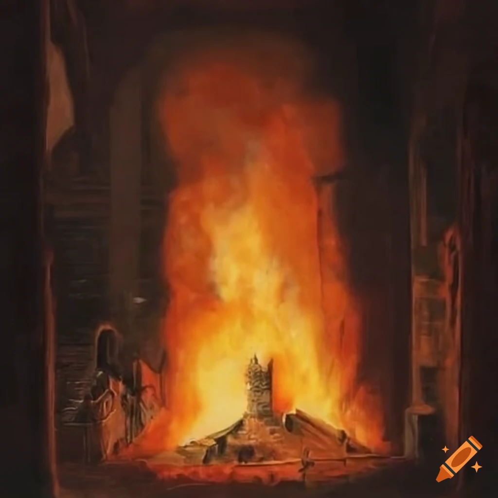 Burning Castle Art