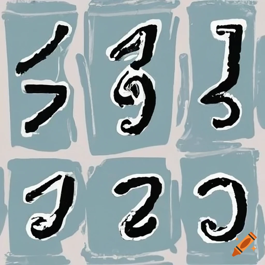 Small numerical symbol on Craiyon