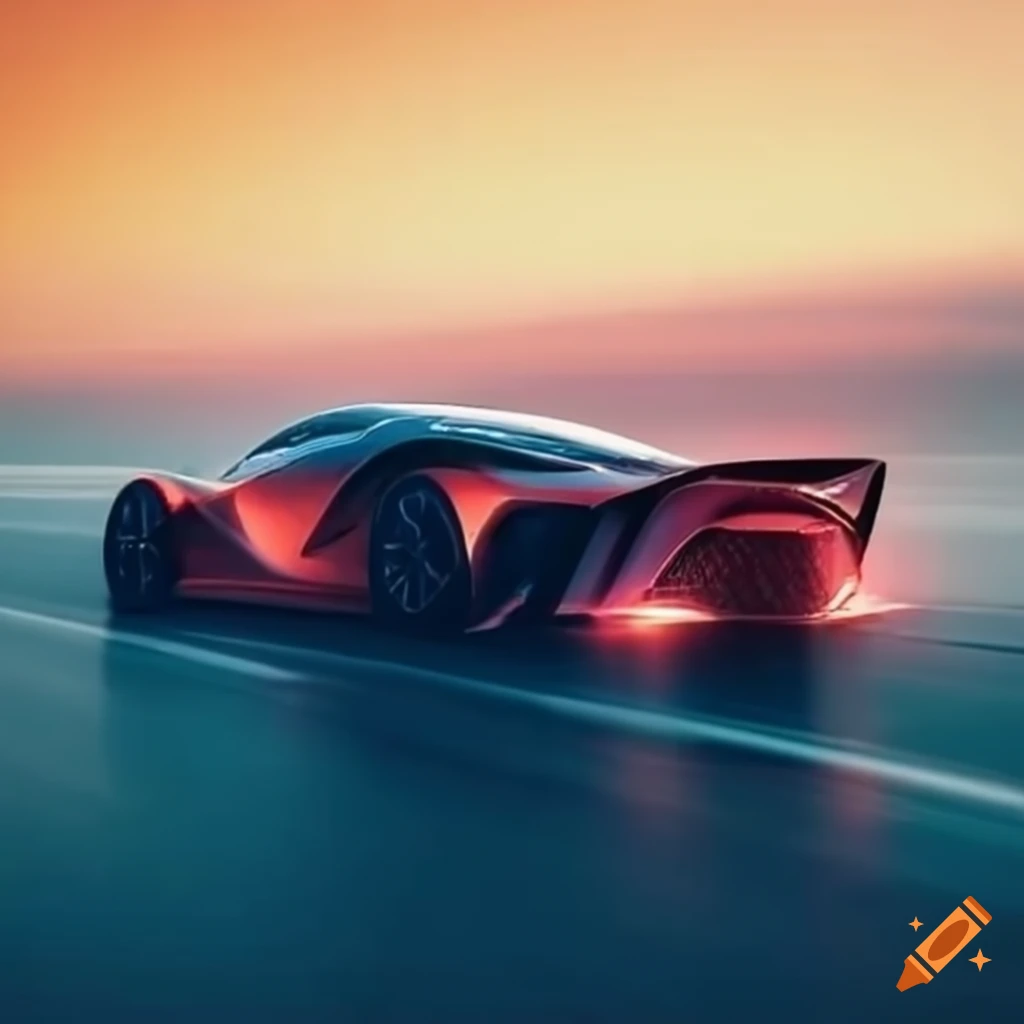 Hypercar Speeding Through The Wind On Craiyon
