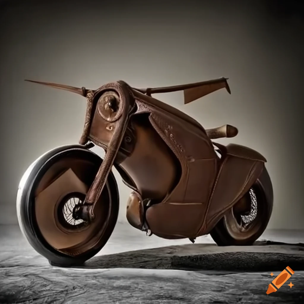 Luxury motorcycle-shaped couch in a plant-decorated living room on Craiyon