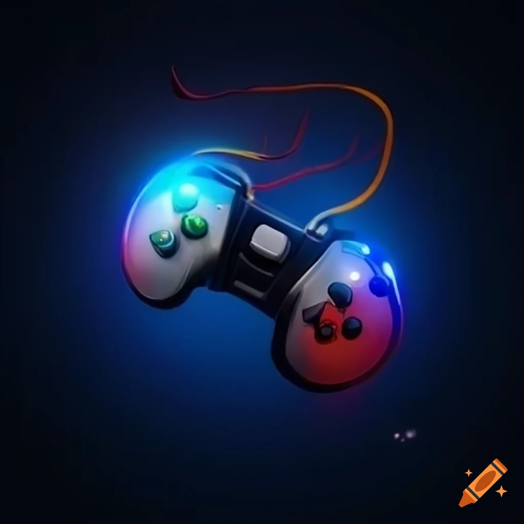 Creative illustration of someone playing a video game