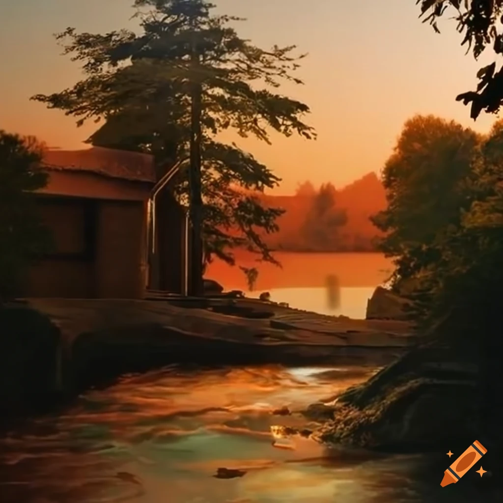 Solarpunk village in northern sweden on Craiyon