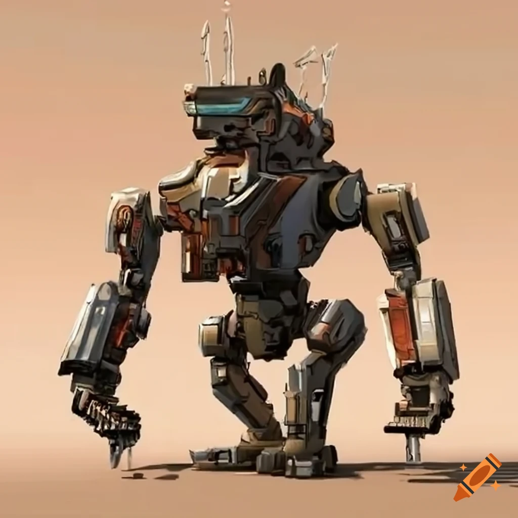 Sleek and sophisticated beautiful mech on Craiyon