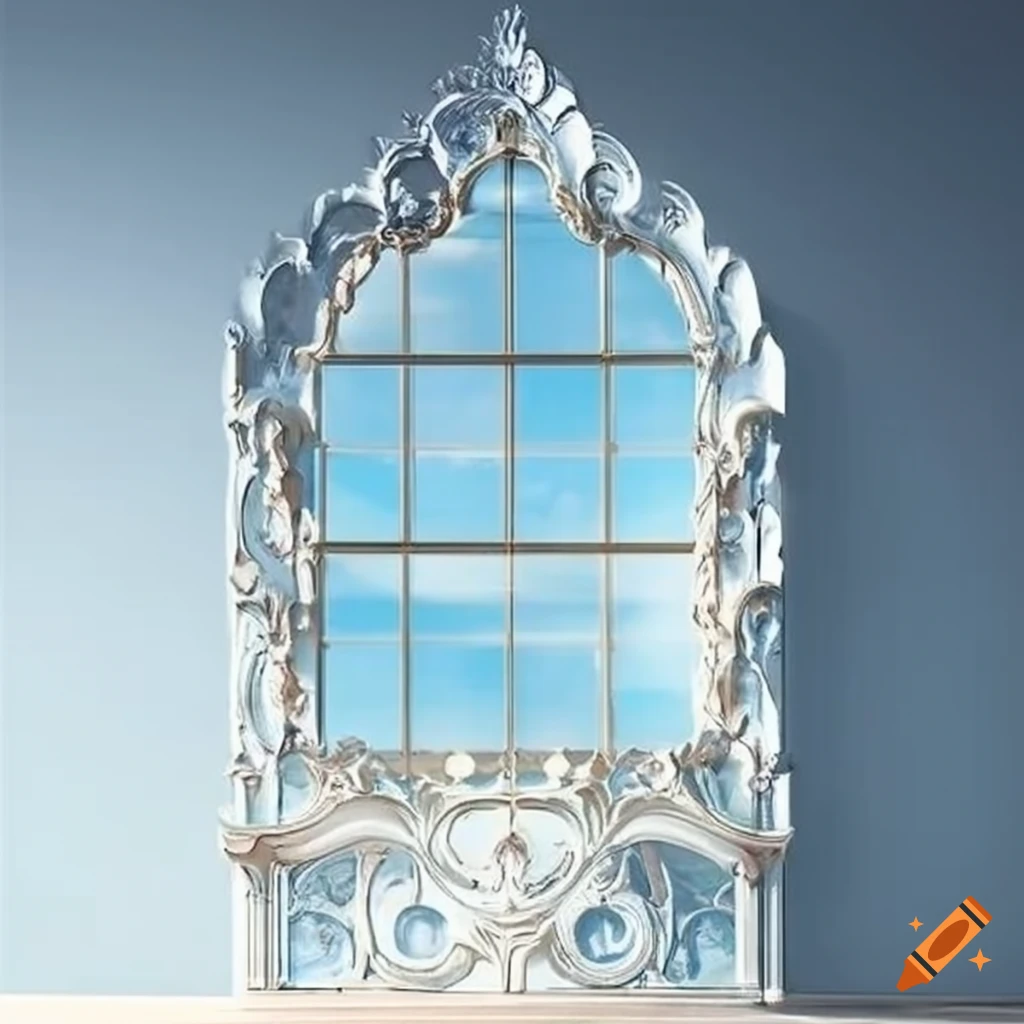 Rococo glass facade with gable