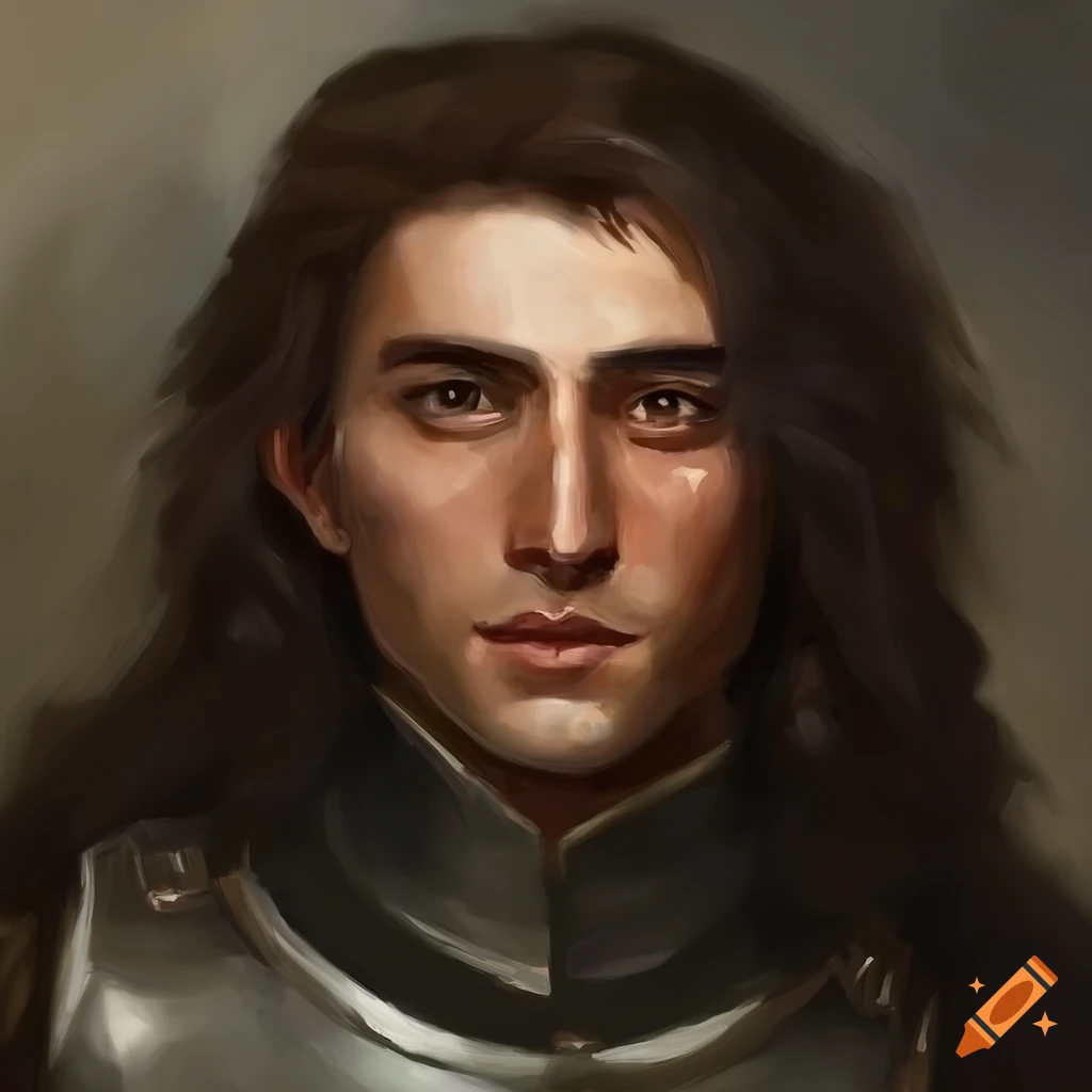 Medieval knight with a great sword in oil painting style on Craiyon