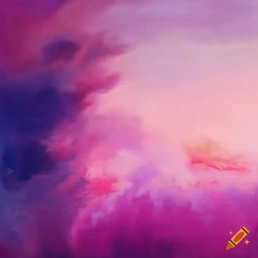 Pink sky in monet's paradise