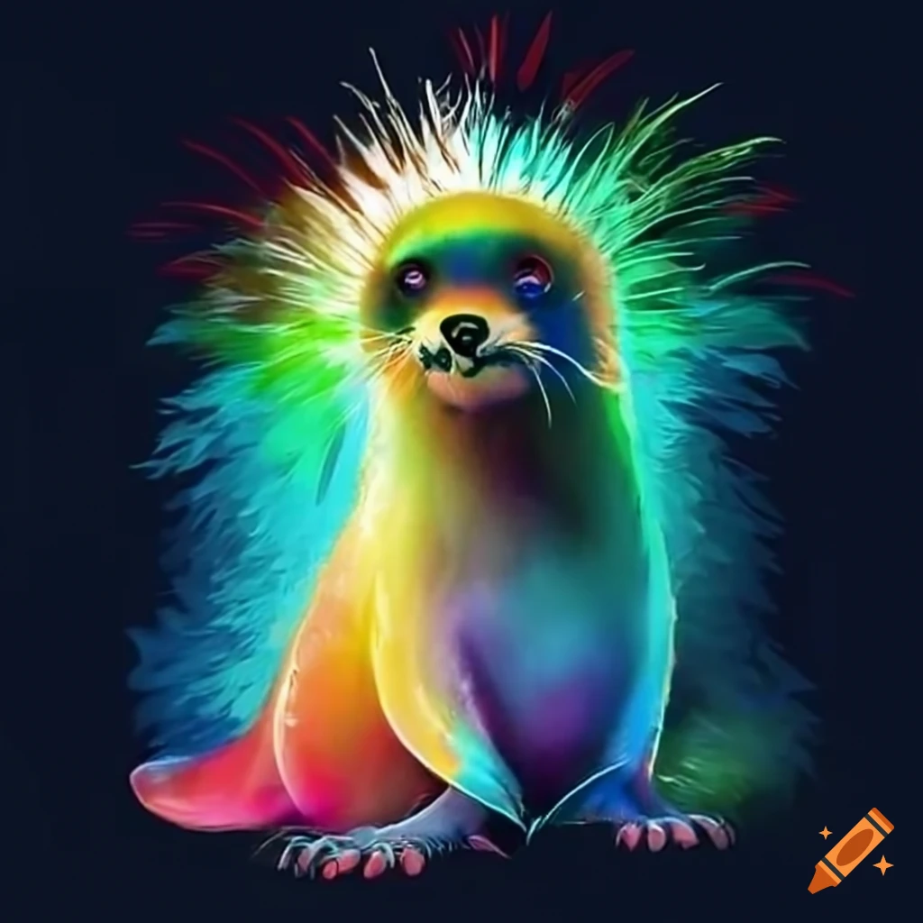 Image of a seal and raccoon hybrid on Craiyon