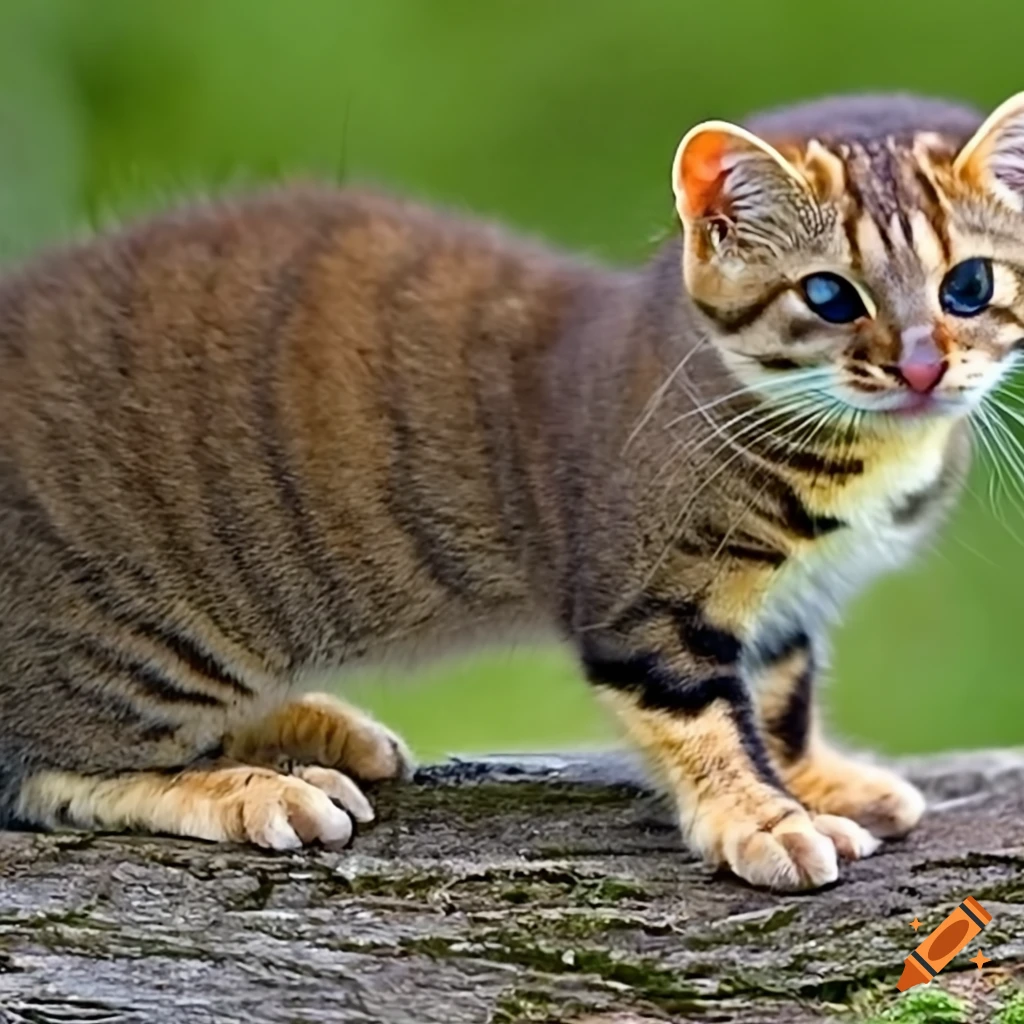 Striped mustelid cat on Craiyon