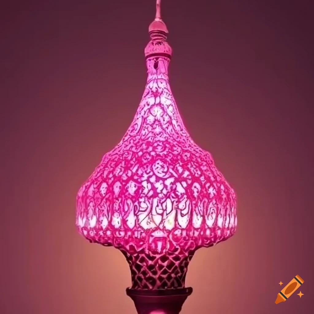 Pink islamic lamp on Craiyon