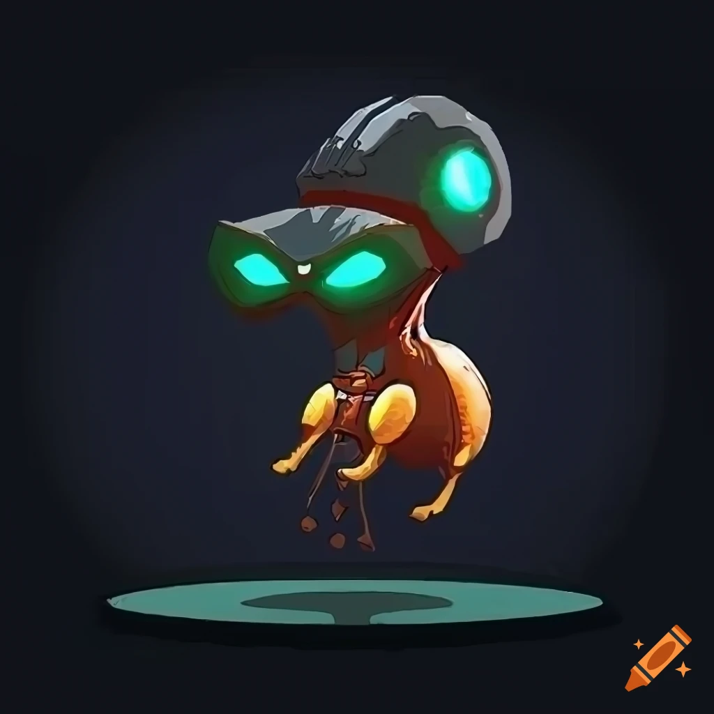 2D game boss bug with futuristic weapon on Craiyon