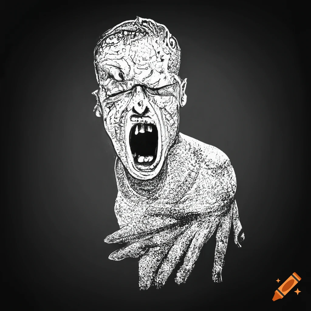 Screaming Man Drawing