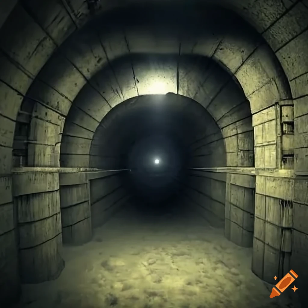 Image of a creepy alien landscape with a research bunker on Craiyon