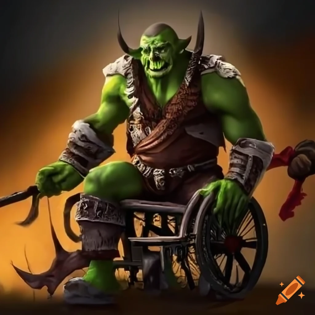 Image Of A Disabled Orc Warrior With A Flail image-of-a-disabled-orc-warrior-with-a-flail