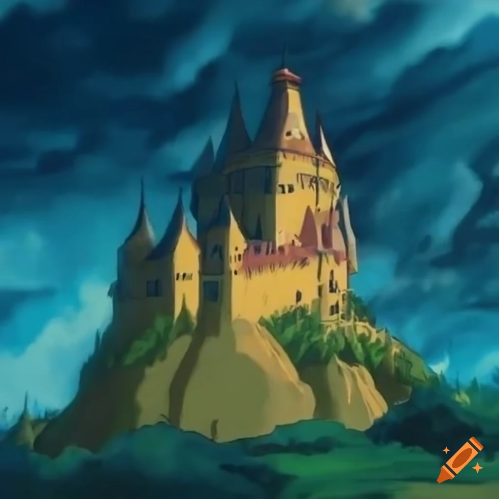 Hayao Miyazaki's rendition of Hyrule castle in Studio Ghibli style on ...