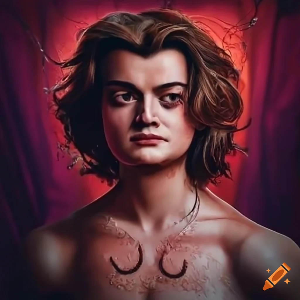 Humorous wedding illustration with Steve Harrington and Demogorgon on Craiyon