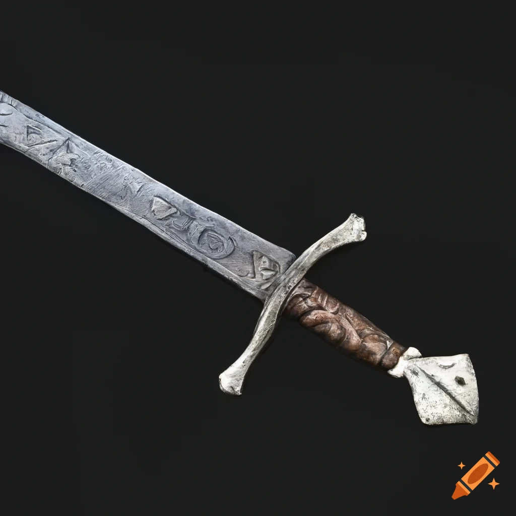 Ancient sword with rune markings on Craiyon