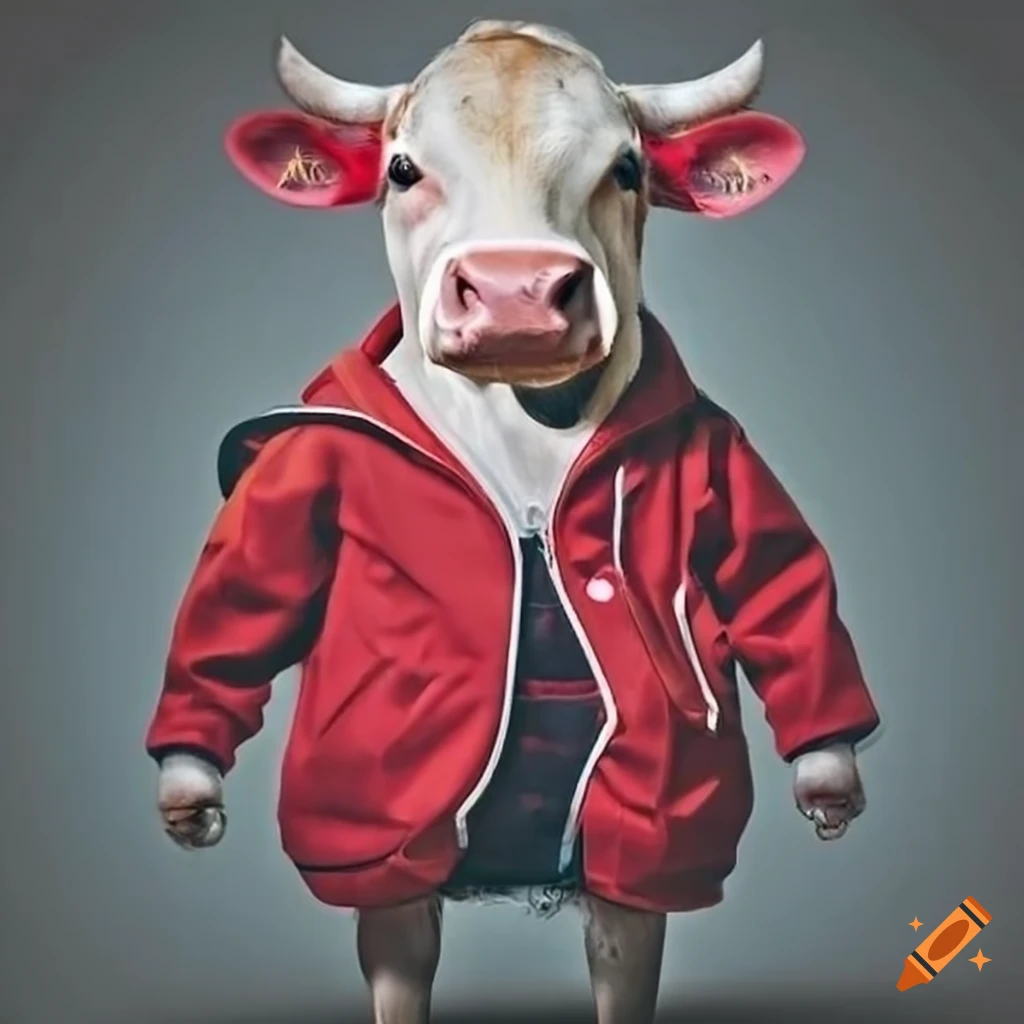 Obese realistic cow on white background on Craiyon