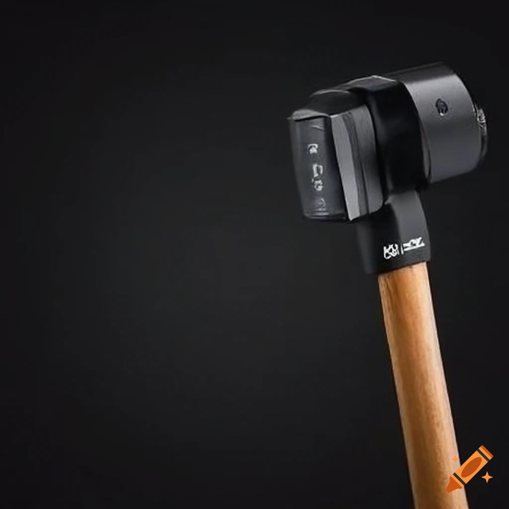 Illustration of a dreaded ban hammer on Craiyon