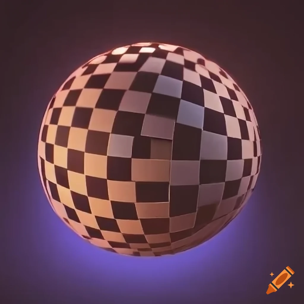 Mechanical inner workings of an amiga checkered boing ball on Craiyon