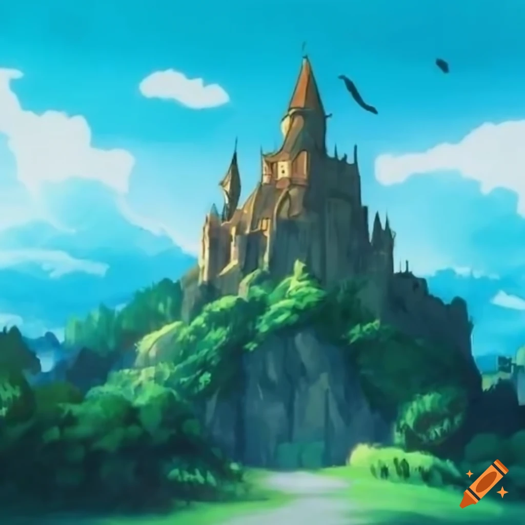 Hayao Miyazaki's rendition of Hyrule castle in Studio Ghibli style on ...