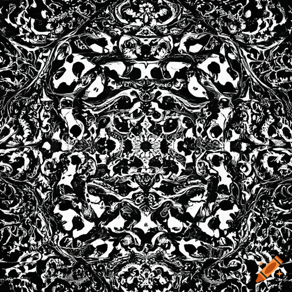 Black and white pattern on Craiyon