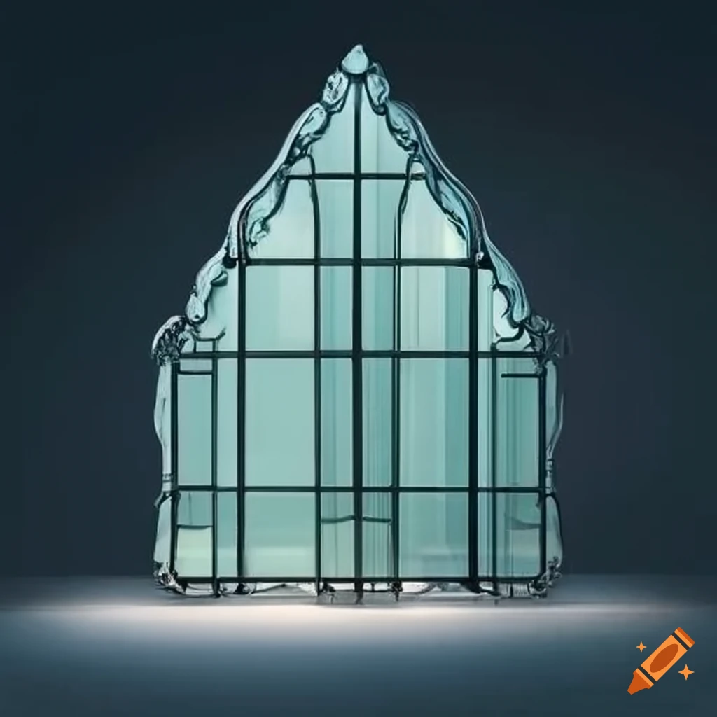 Rococo glass facade with glass gable on Craiyon