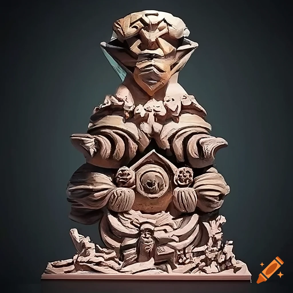 Detailed sculpture inspired by zelda game on Craiyon