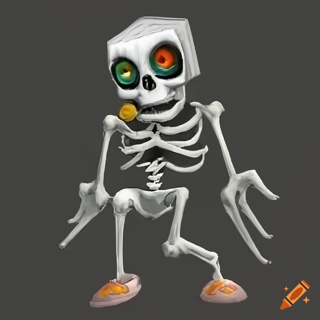 Nintendo 64 skeleton themed console on Craiyon