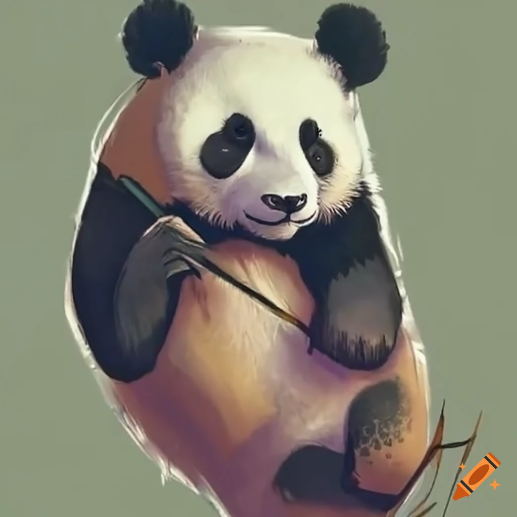 Adorable pandas snuggling together on Craiyon