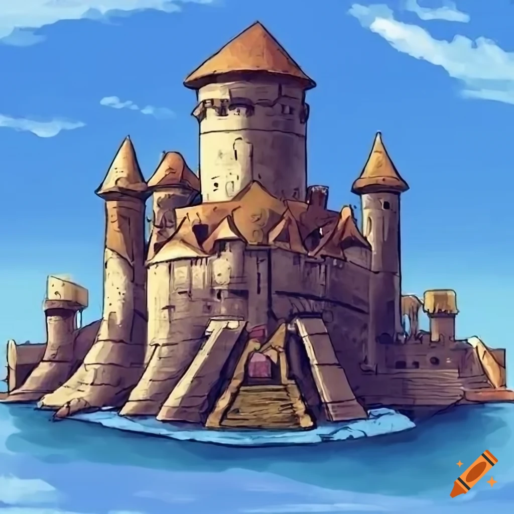 Official artwork of Hyrule Castle from Pokémon on Craiyon