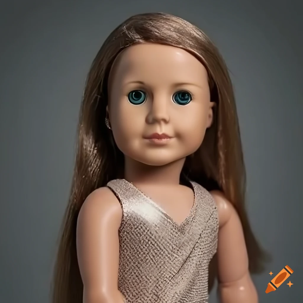 Portrait of a woman morphing into a doll on Craiyon