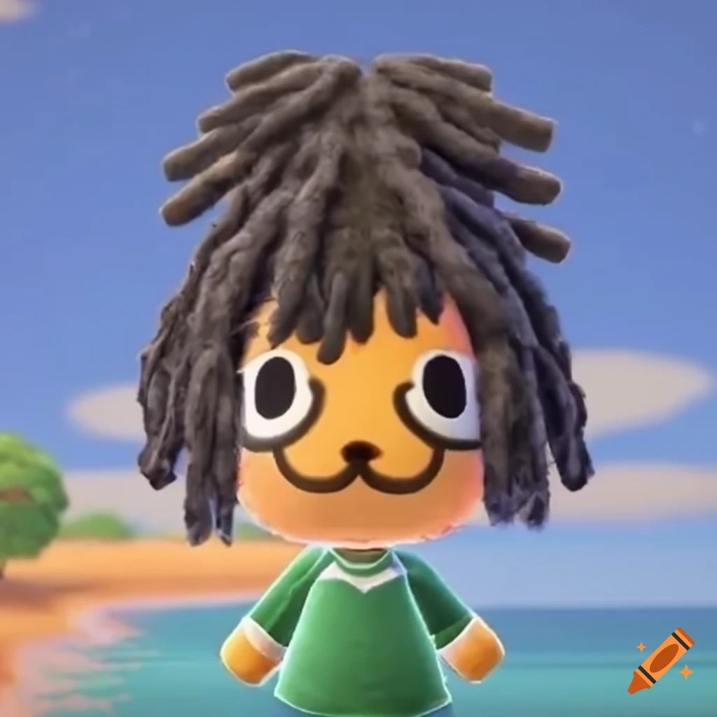 Rei ayanami character in animal crossing new horizons on Craiyon