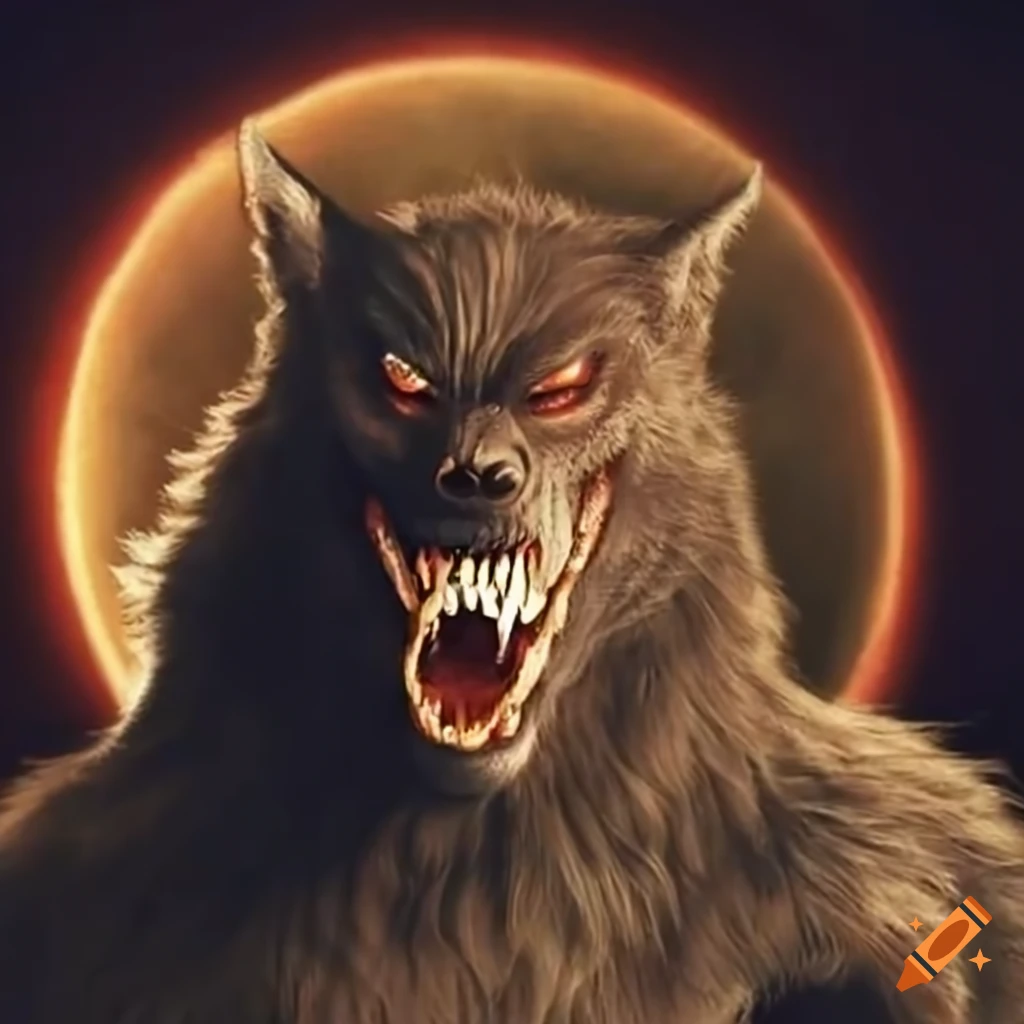 Werewolf in letterman jacket with a synthwave vibe on Craiyon
