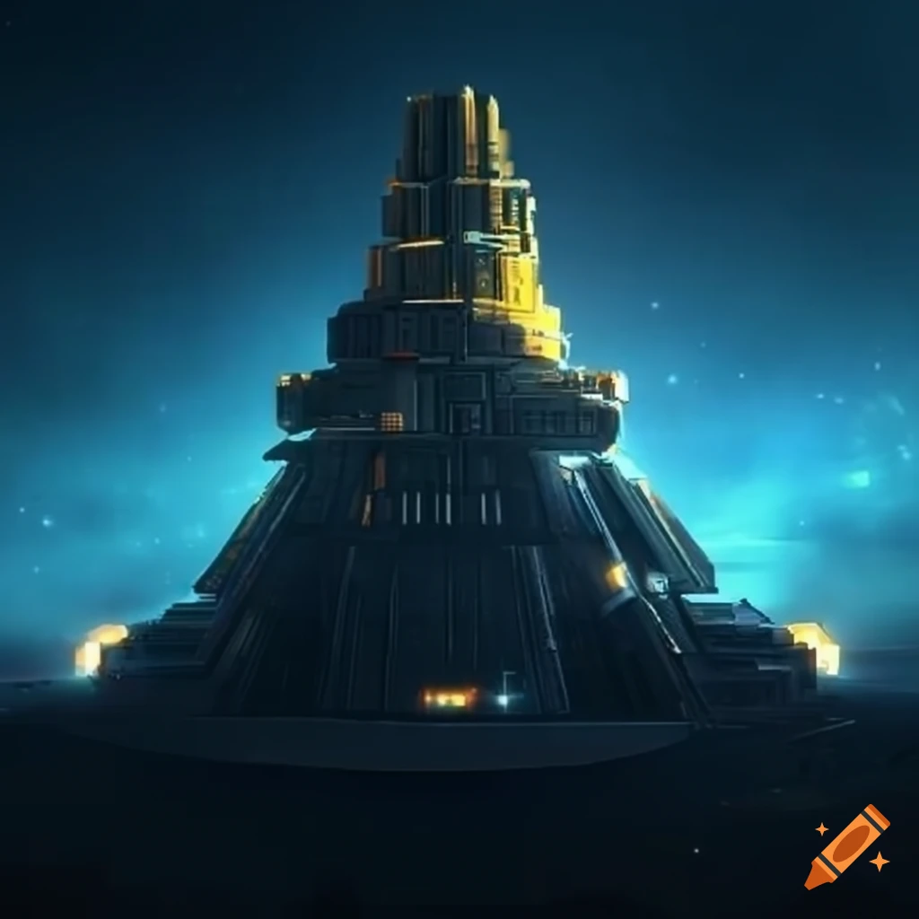 Detailed image of a futuristic space colony on Craiyon