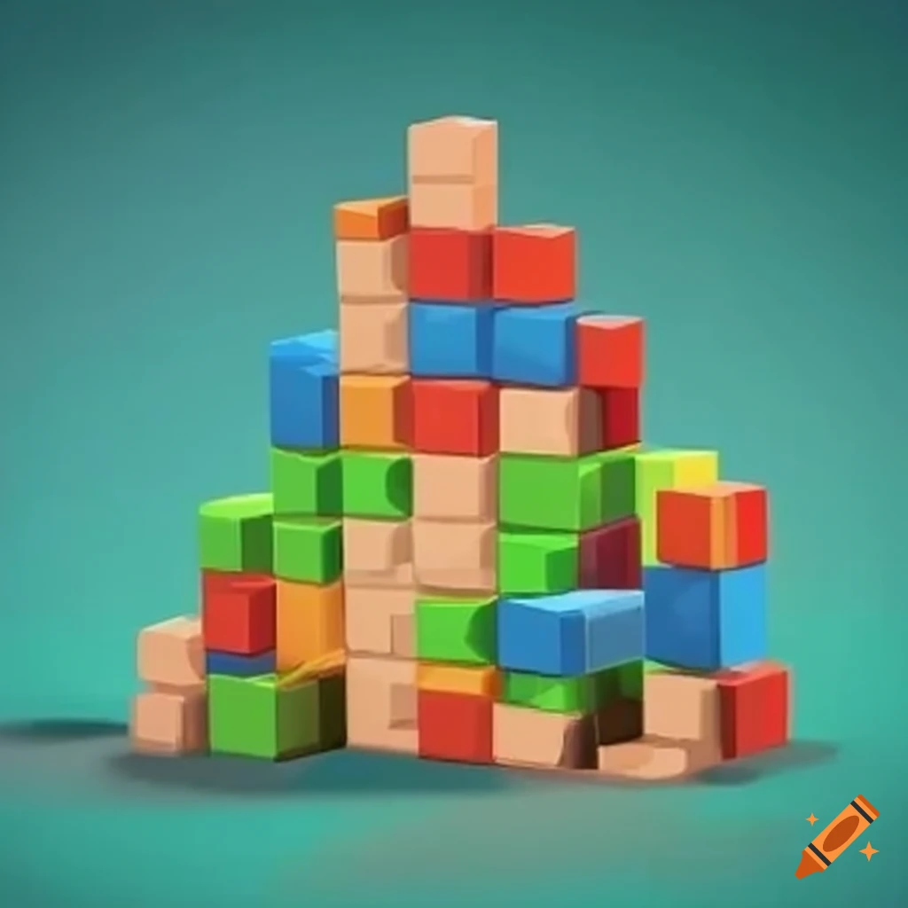 Emoji of a jenga tower on Craiyon