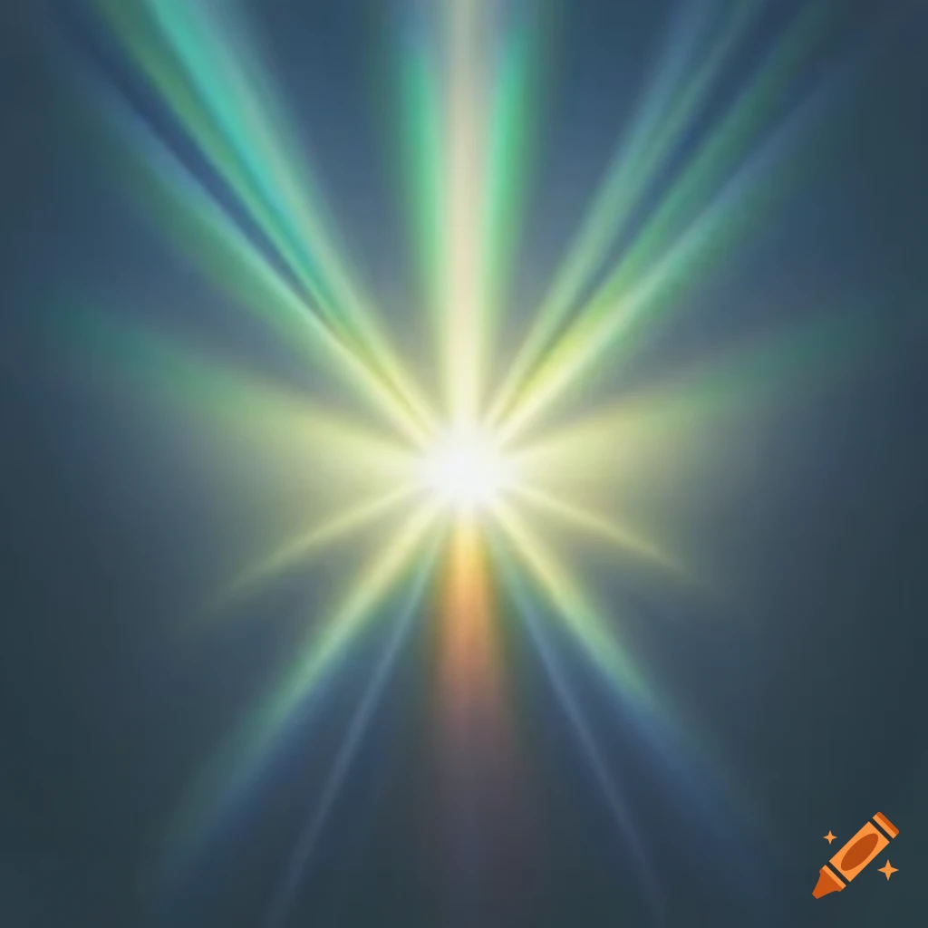 Curved light beam on Craiyon