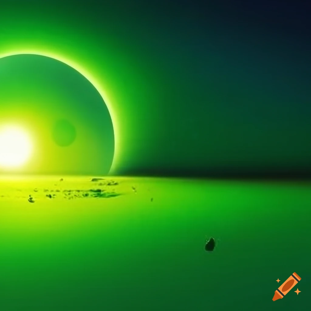 Green sun concept on Craiyon