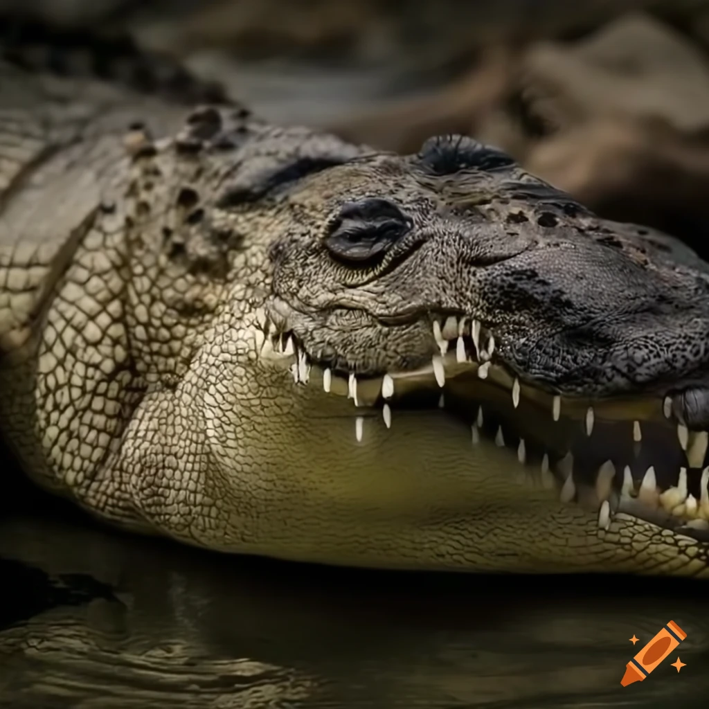 Image of a panda and a crocodile on Craiyon