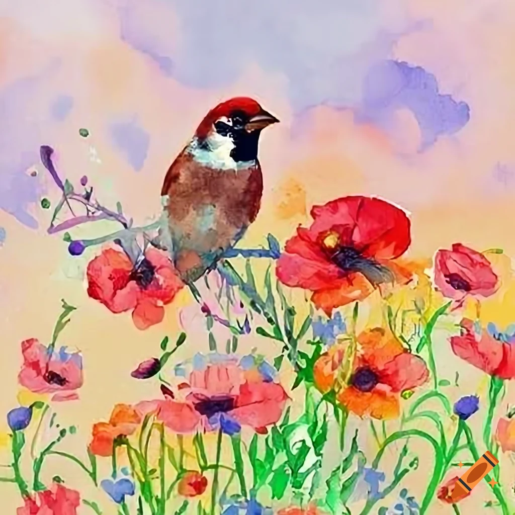 Wildflowers in bloom on Craiyon