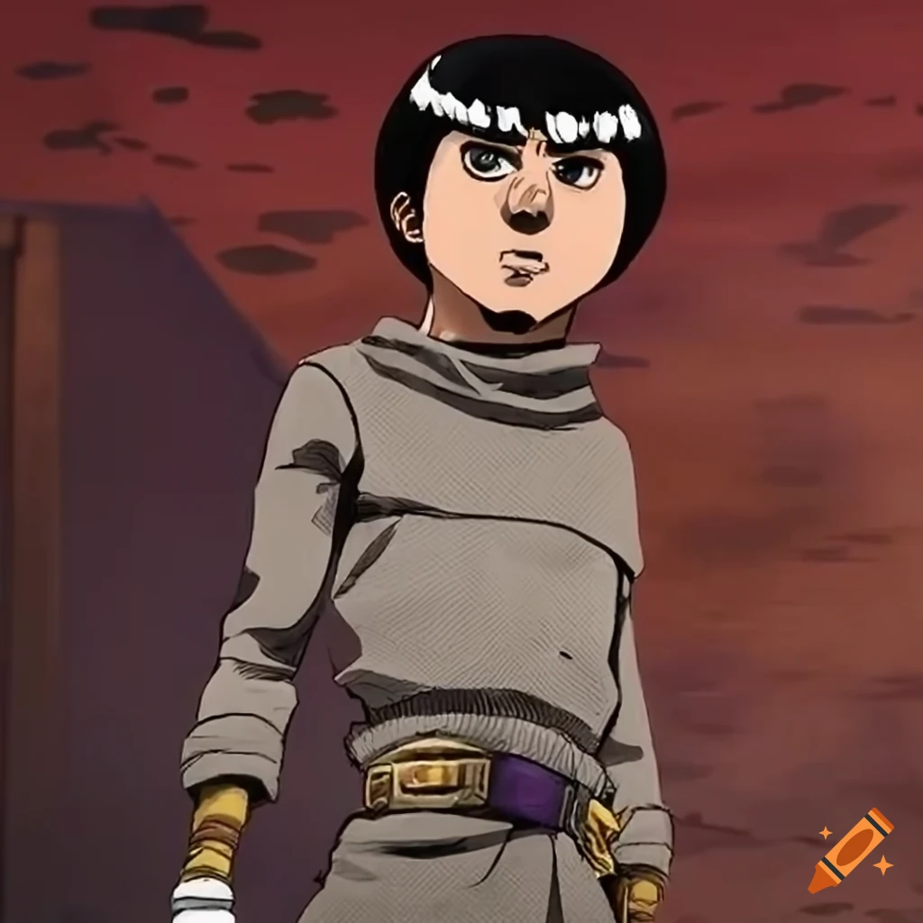 Anime character with rock lee and undercut hairstyle on Craiyon