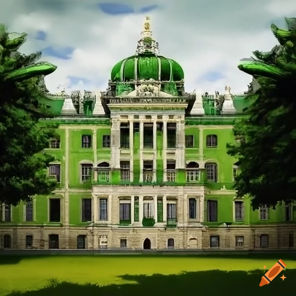 Sustainable green palace on Craiyon