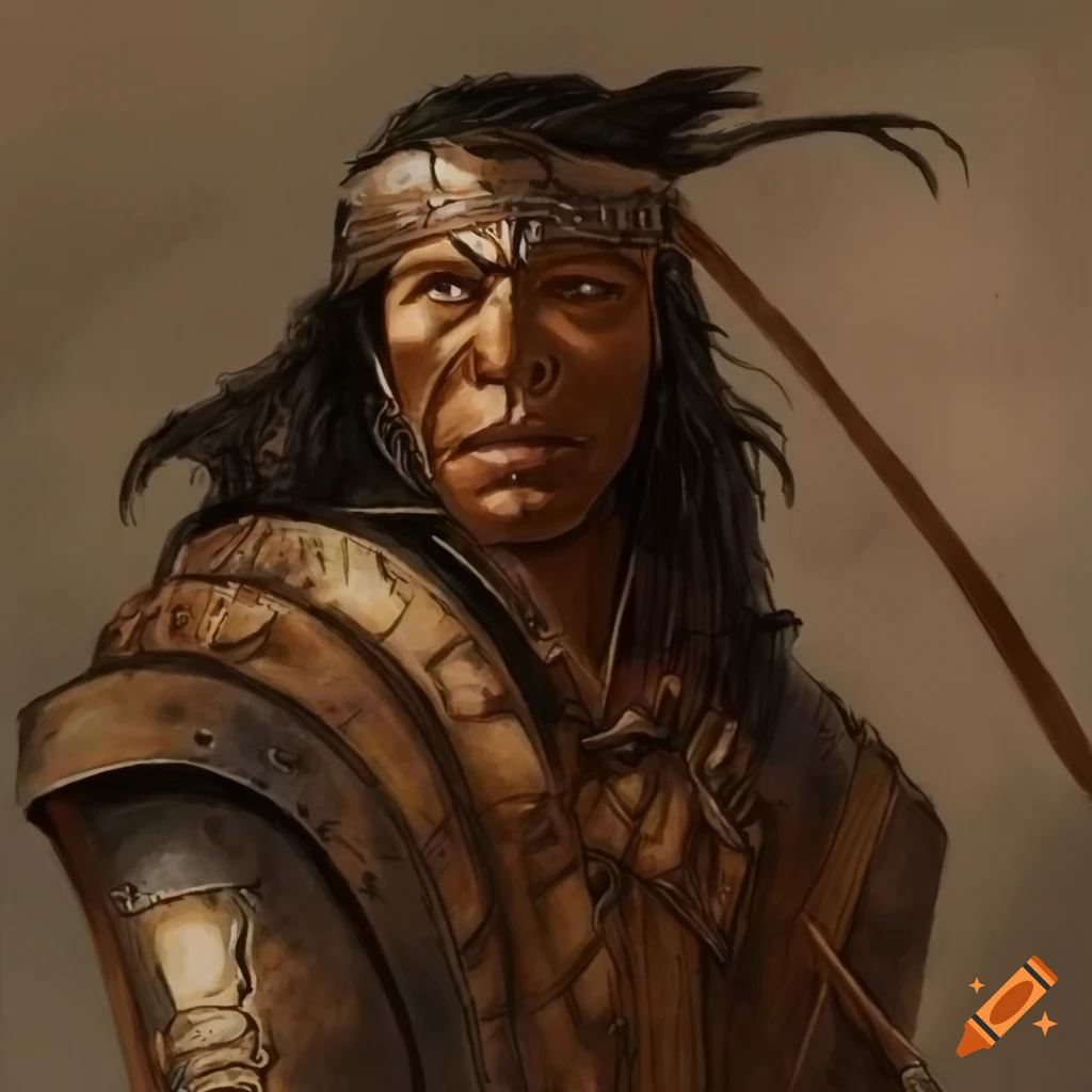 Male Indian mercykiller in armor from Planescape on Craiyon