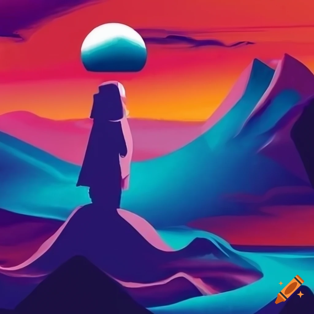 Flat art illustration on Craiyon