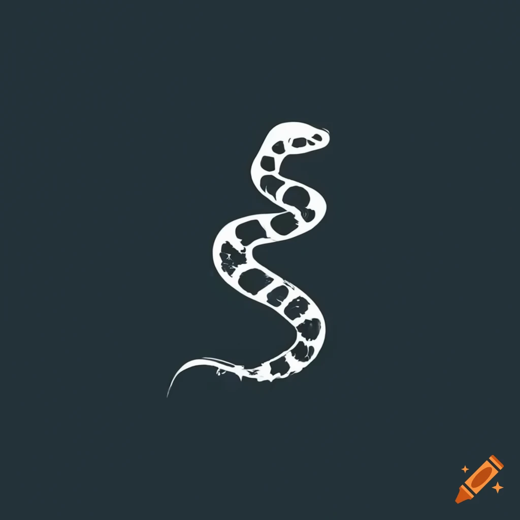 App logo with a striking black snake icon on Craiyon